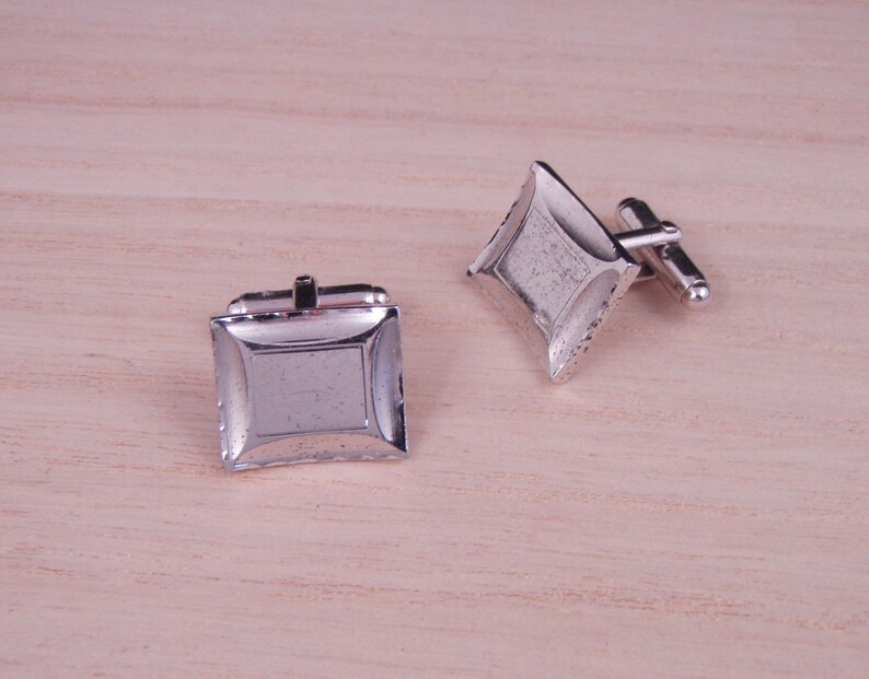 Set of Vintage Sterling Silver Rectangular Anson Cufflinks W/ - Etsy