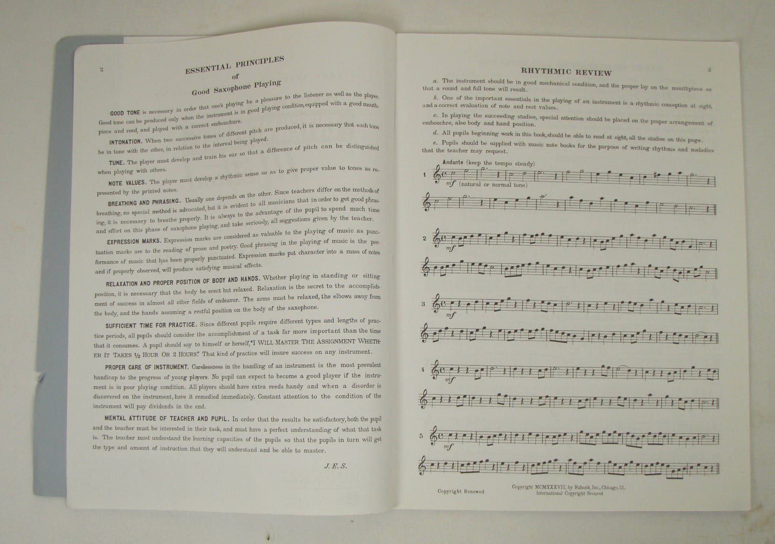 Vintage Music Book Rubank Intermediate Method Saxophone by | Etsy