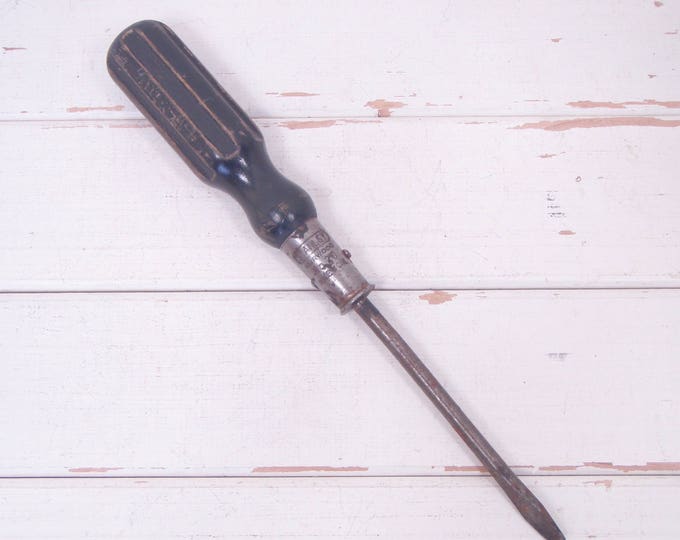 Vintage Stanley No 20 Flat Head Hurwood Handled Screwdriver - Made in ...