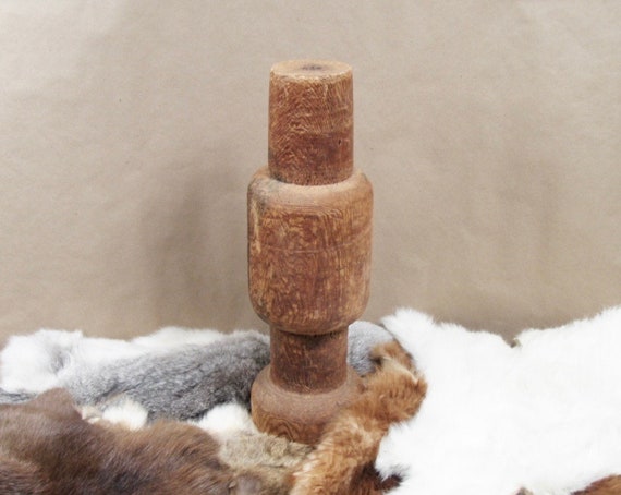 Vintage Wooden Fur Muff Block Form Rustic Hand Made | Etsy