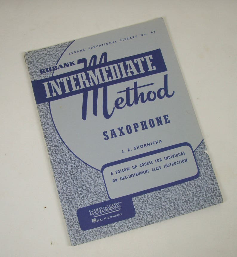 Vintage Music Book Rubank Intermediate Method Saxophone by | Etsy