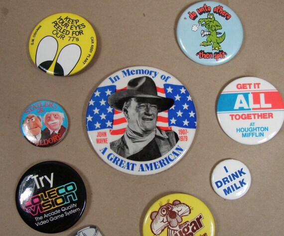 Vintage 1970s Era John Wayne Memorial Pin Back Button in - Etsy
