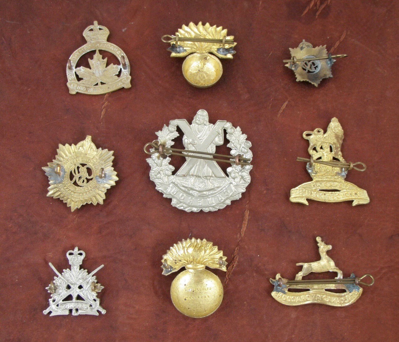 Set of 9 Vintage Canadian Armed Forces Cap Badges Cameron | Etsy