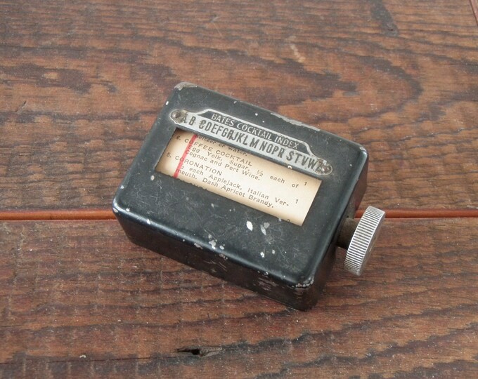Vintage Bates Cocktail Index Bartender Rolodex Recipe Tool 1930s Era ...