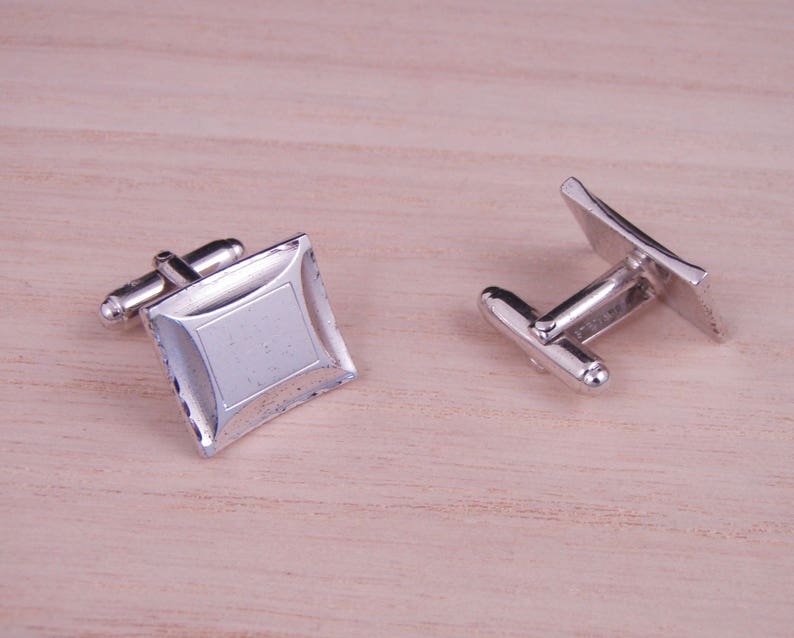 Set of Vintage Sterling Silver Rectangular Anson Cufflinks W/ | Etsy