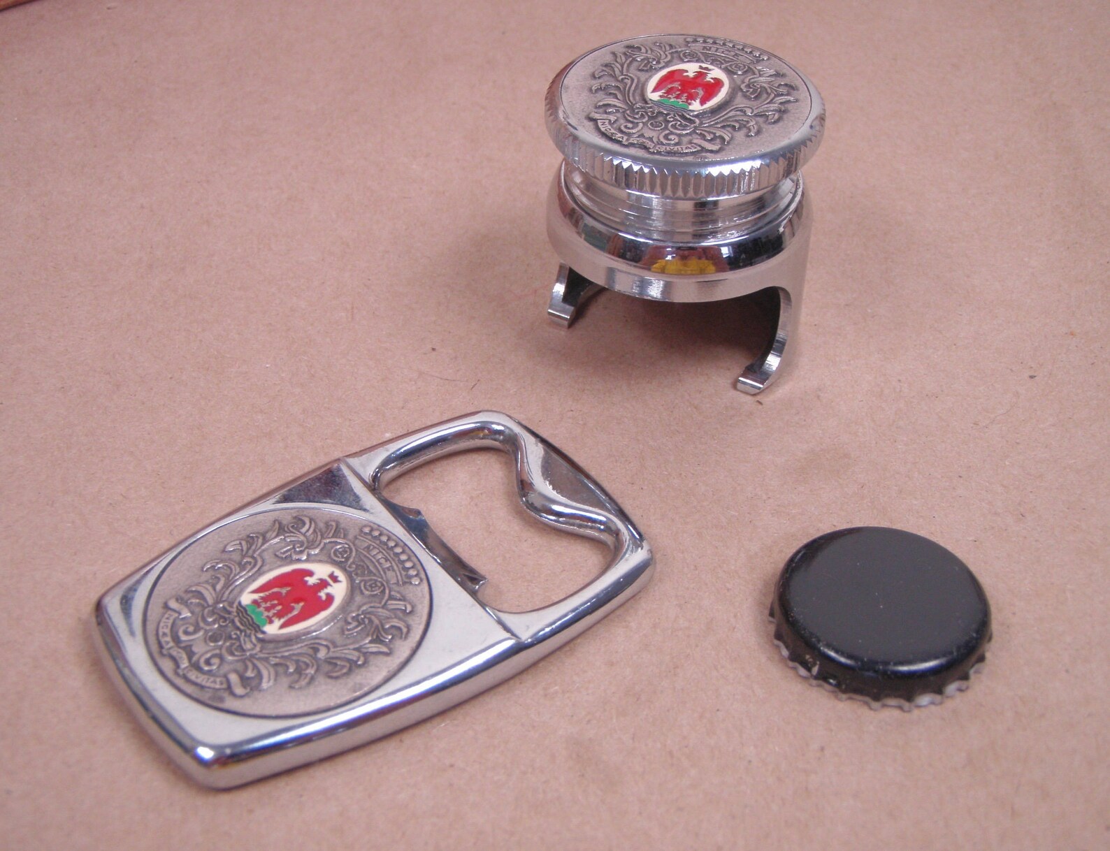 Vintage City of Nice Coat of Arms Bottle Opener & Recapper Set - Etsy