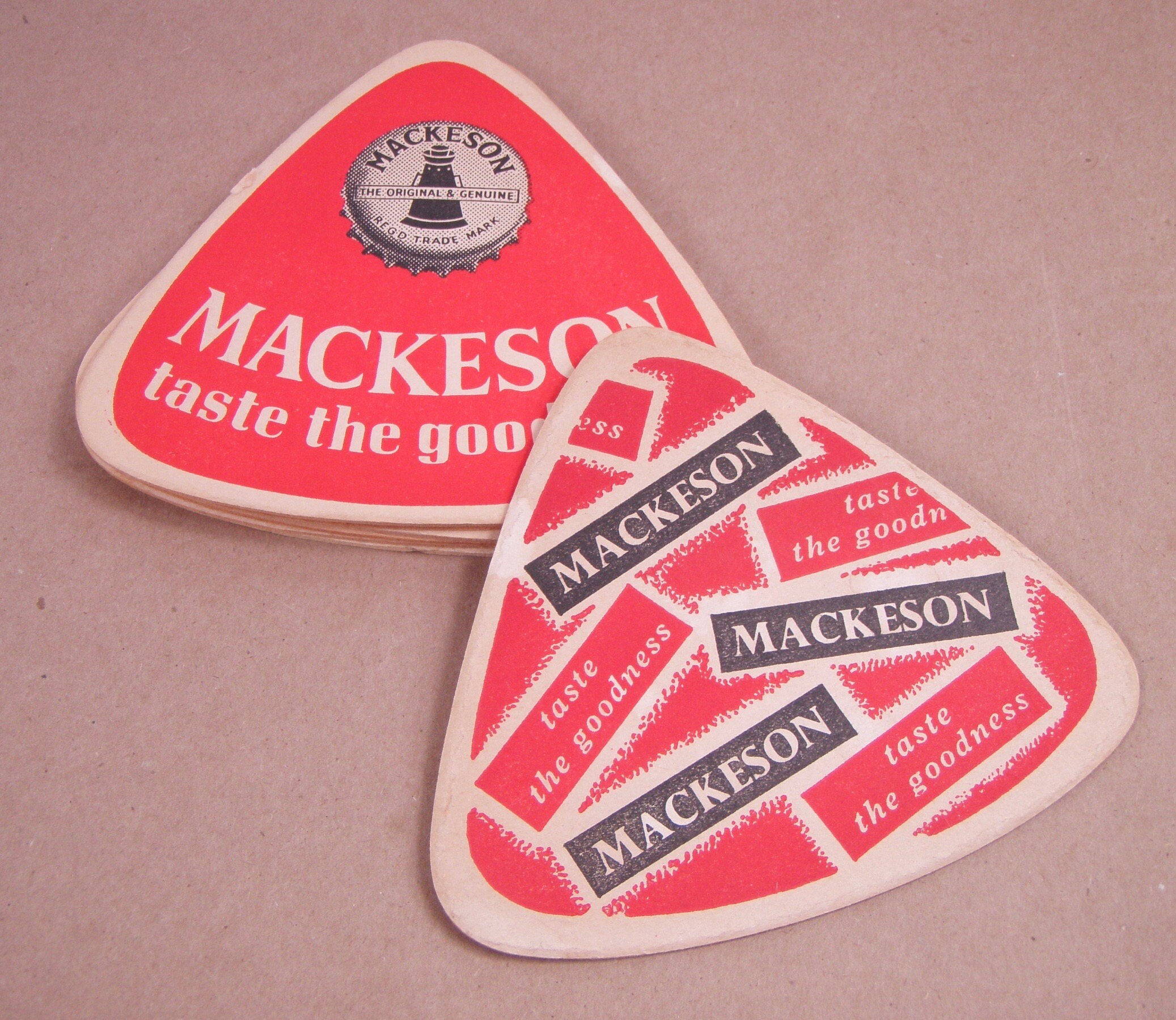 Set of 7 Vintage Mackeson Taste The Goodness Beer Mats Bar top | Etsy