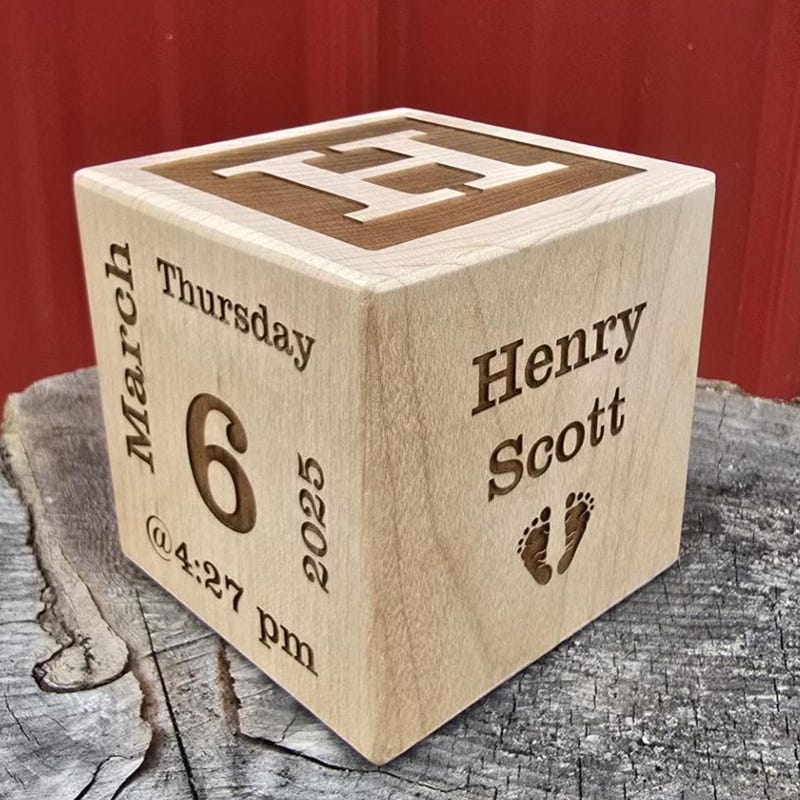 Birth Announcements Blocks - Etsy