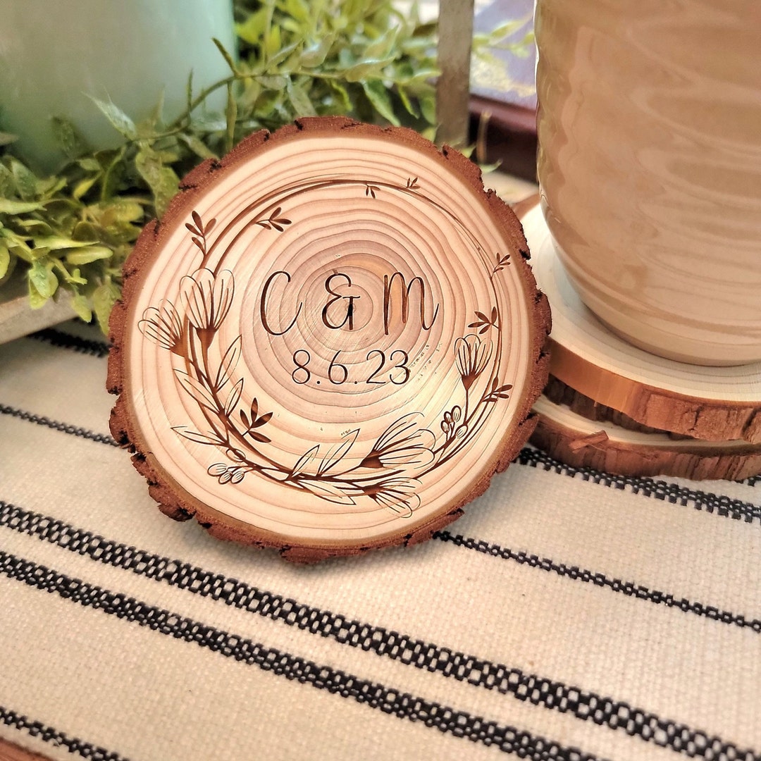 Table Name Cards, Wedding Name Cards, Wedding Favors, Live Edge Wood ...