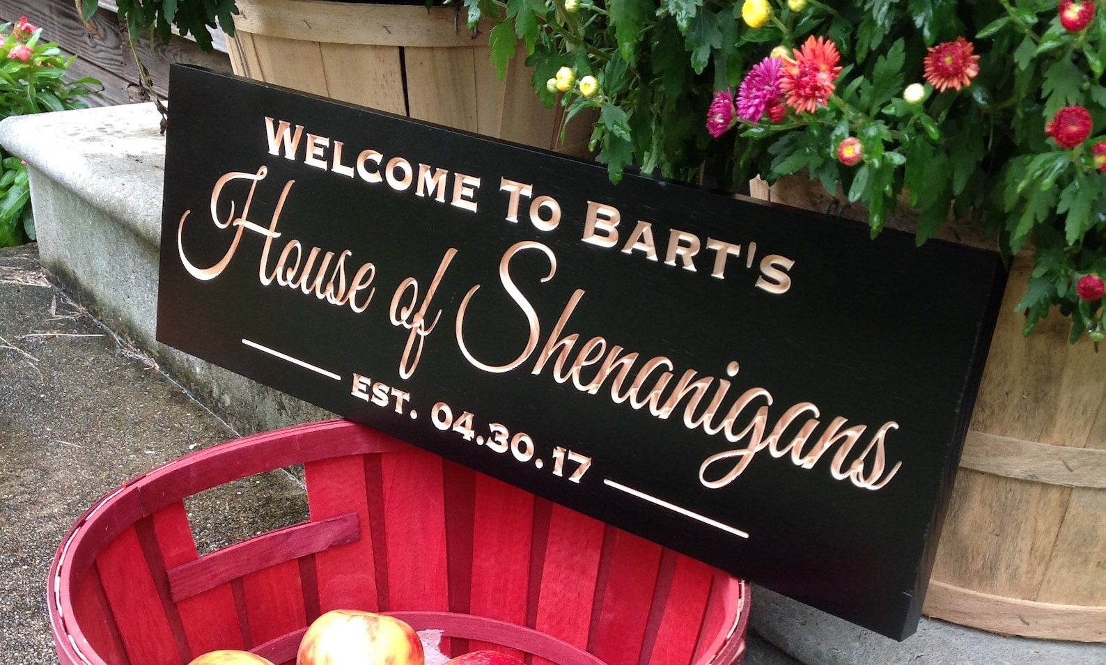Personalized Family Name Sign Engraved Wood Sign Rustic - Etsy