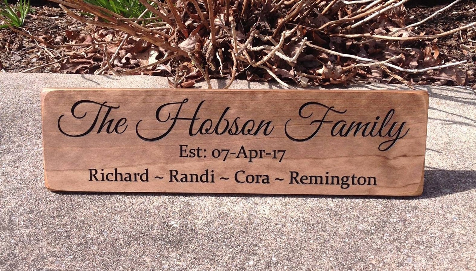 Wedding Name Sign Personalized Family Name Sign Engraved - Etsy