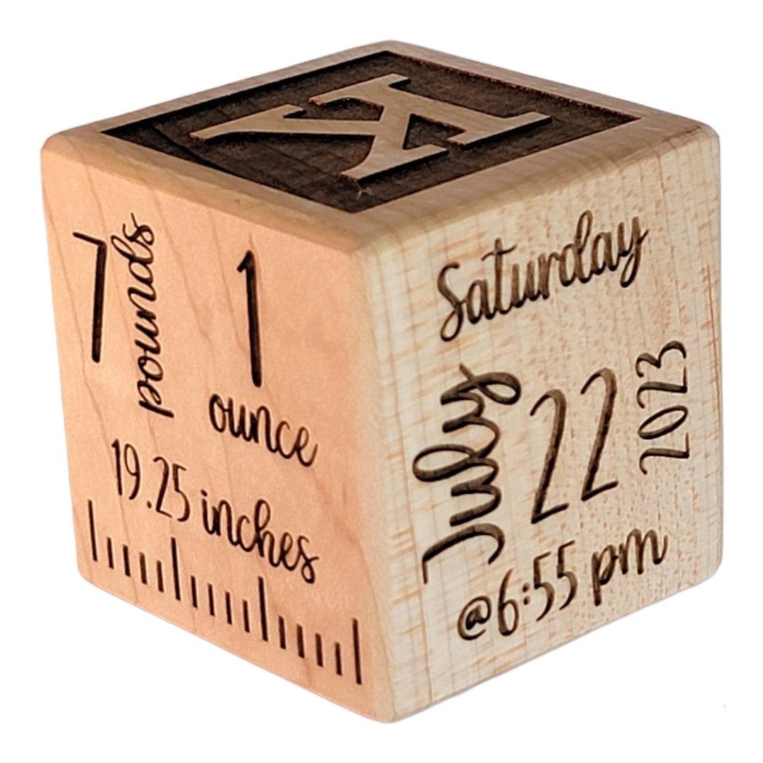 Personalized Baby Block, Baby Stat Block, New Baby Gift, Birth Block ...