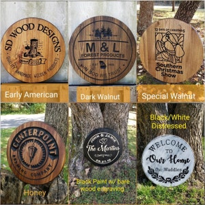 Rustic Cabin Sign Round Wooden Sign Personalized Sign - Etsy