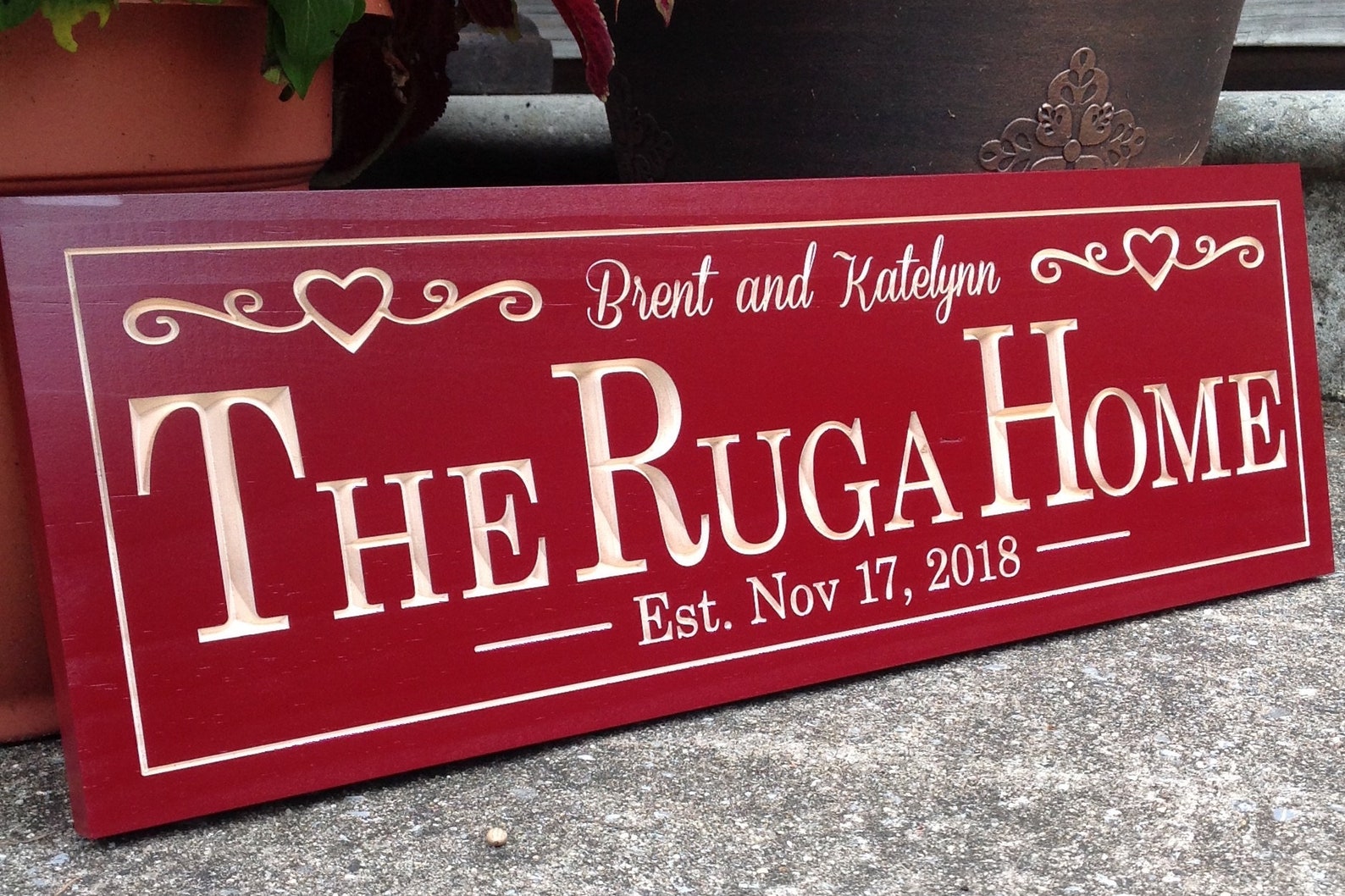 Custom Engraved Family Name Sign Personalized Engraved Sign | Etsy