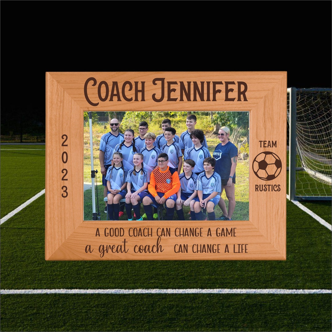 Personalized Photo Frame, Custom Frame, Photo Frame, Soccer Coach ...