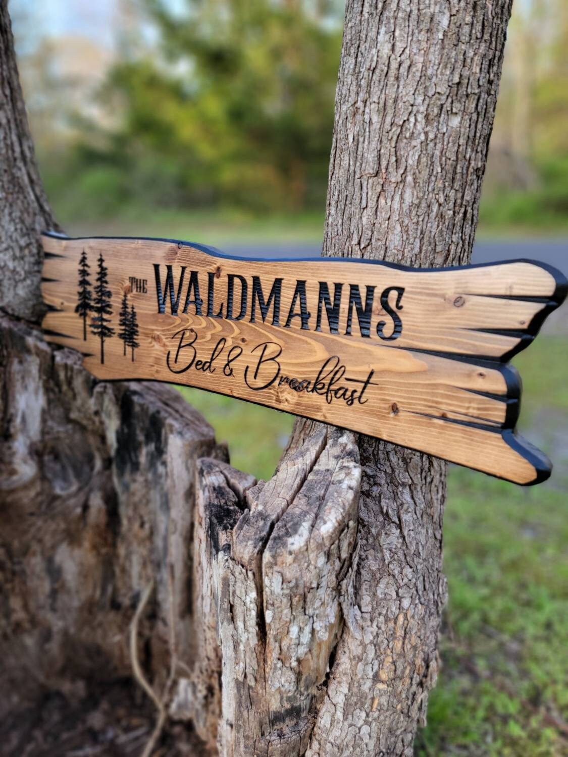 Lodge Sign, Live Edge Sign, Custom Cabin Signs, Campground Signs ...