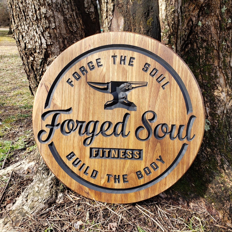Rustic Round Carved Wooden Signs - Etsy