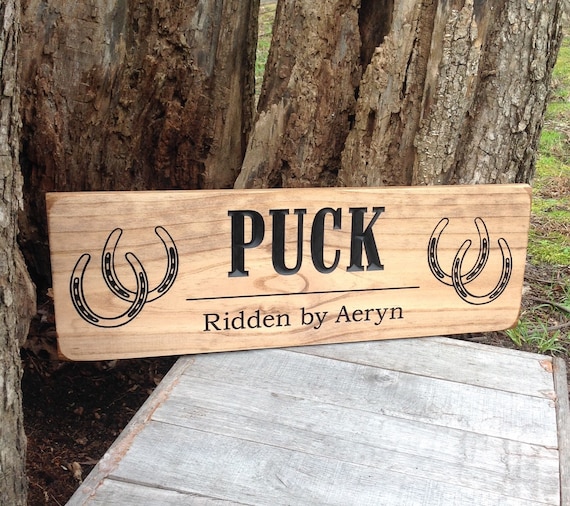Custom Horse Sign Stable Engraved Wood Sign Rustic Decor | Etsy