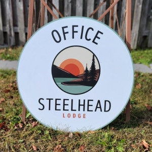 Round Metal Sign, Business Sign, Custom Logo Sign, Personalized Sign ...