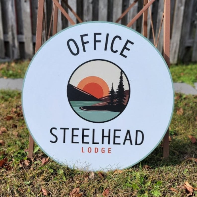 Round Metal Sign Business Sign Custom Logo Sign - Etsy