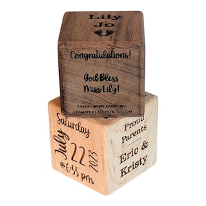 Personalized Baby Block, Baby Stat Block, New Baby Gift, Birth Block ...