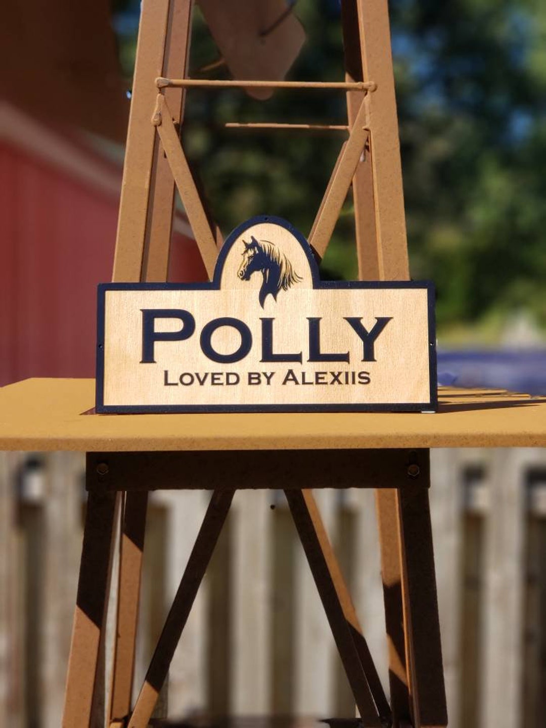 Laser Engraved Horse Stable Signs, Horse Signs, Personalized Farm Signs ...
