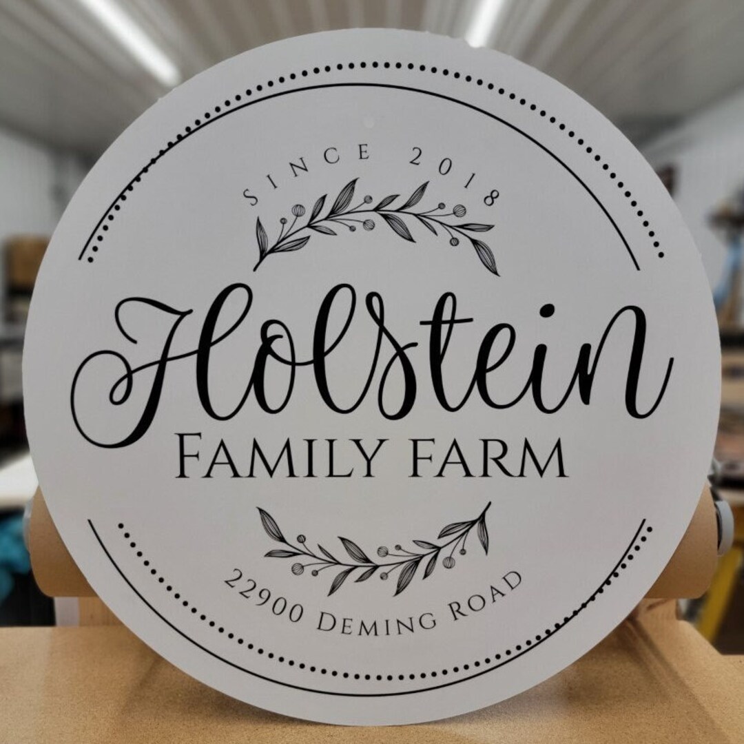 Round Metal Sign, Business Sign, Custom Logo Sign, Personalized Sign ...