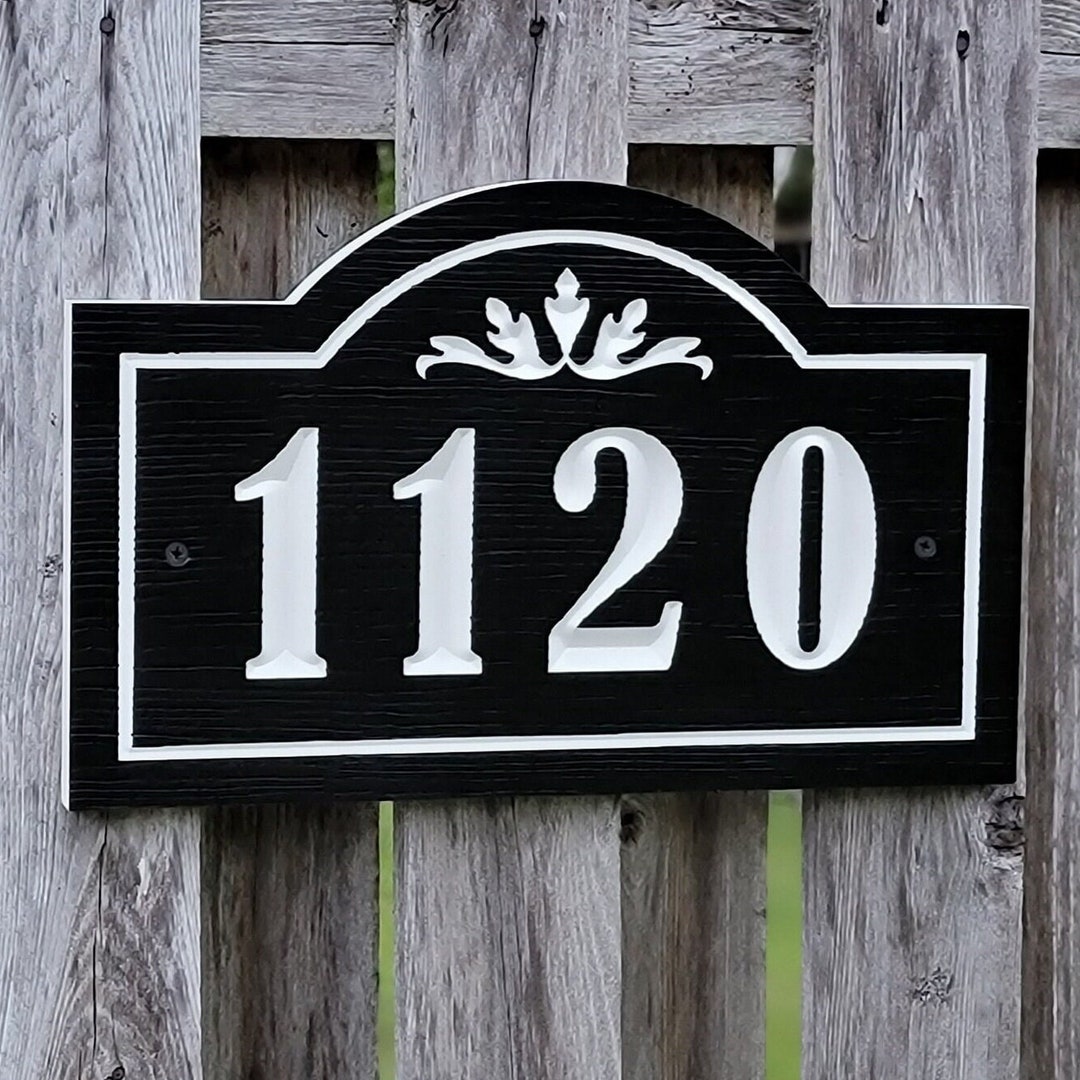 Personalized Outdoor Signs, Wood Grain PVC, Address Signs, House Number ...