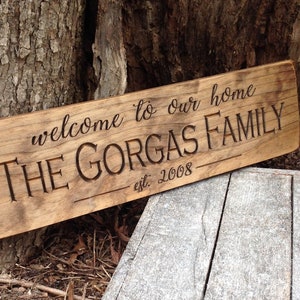 Personalized Rustic Sign, Engraved Wood Sign, Rustic Decor, Wedding ...