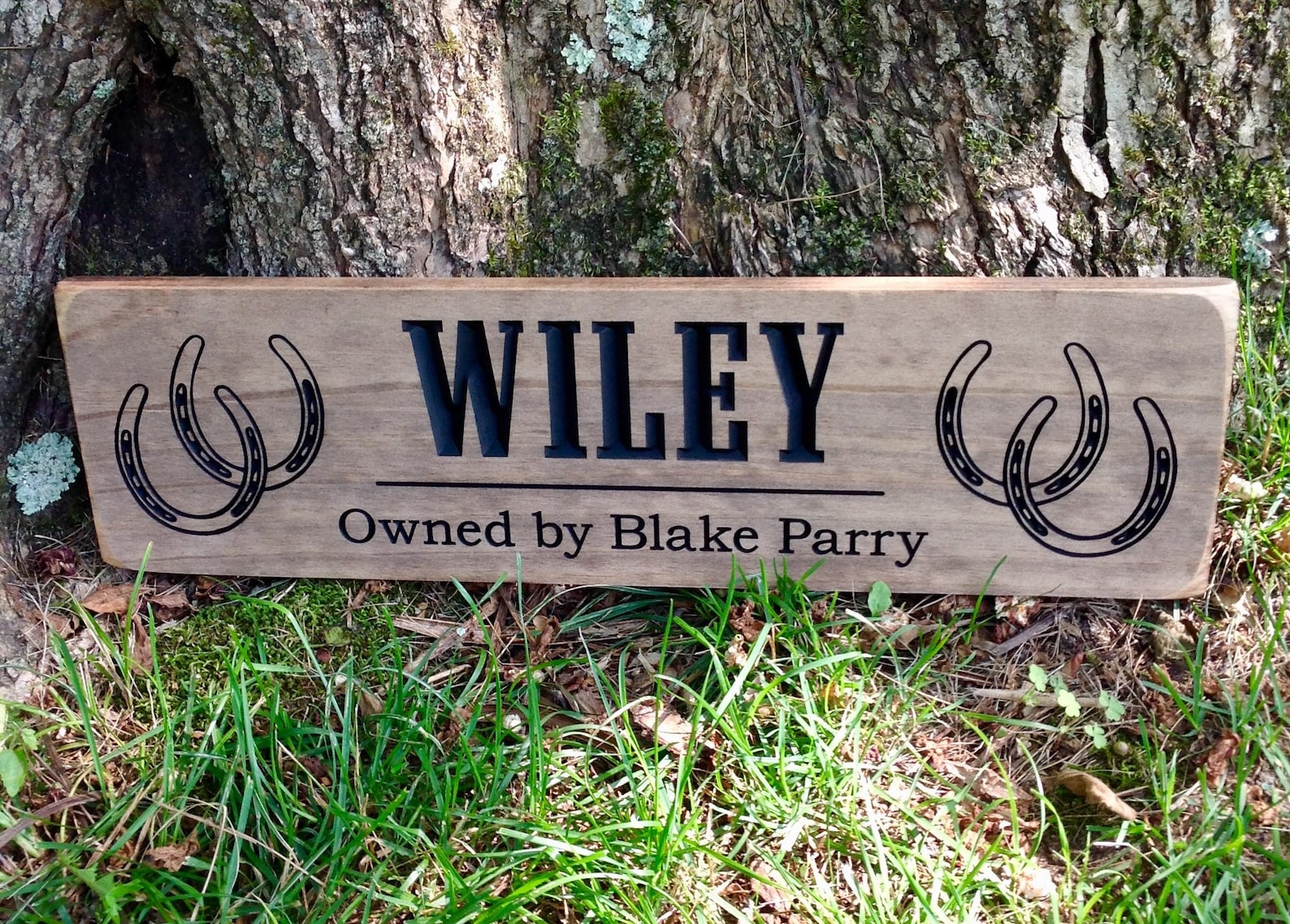 Personalized Horse Sign, Stable, Engraved Wood Sign, Rustic Decor ...