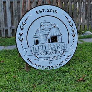 Round Metal Sign Business Sign Custom Logo Sign - Etsy