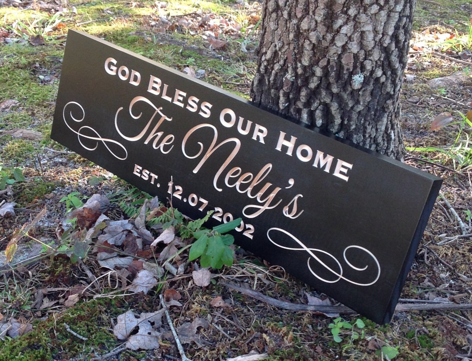 Personalized Family Name Sign Engraved Wood Sign Rustic | Etsy