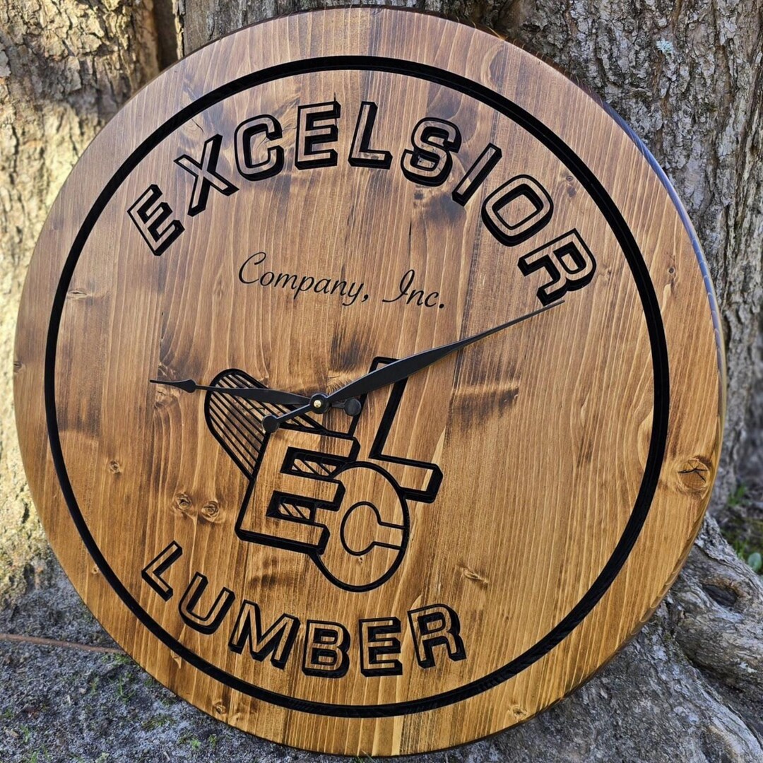 Engraved Wooden Clock Sign: Personalized Family Name, Rustic Decor - Etsy