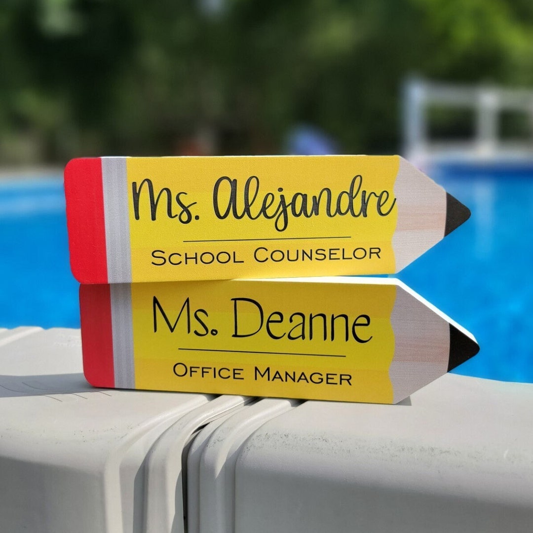 Teacher Gifts Pencil Teacher Classroom Sign Personalized - Etsy