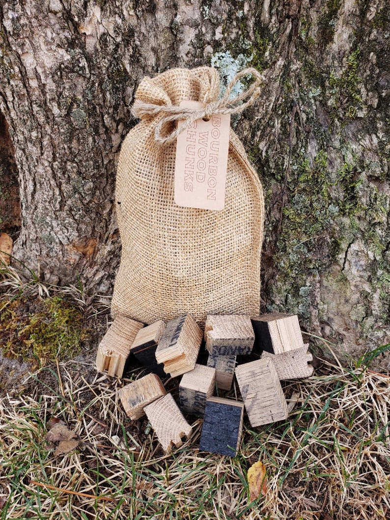 Bourbon Grilling Chunks, Stocking Stuffer, Grill Accessories, Smoker ...