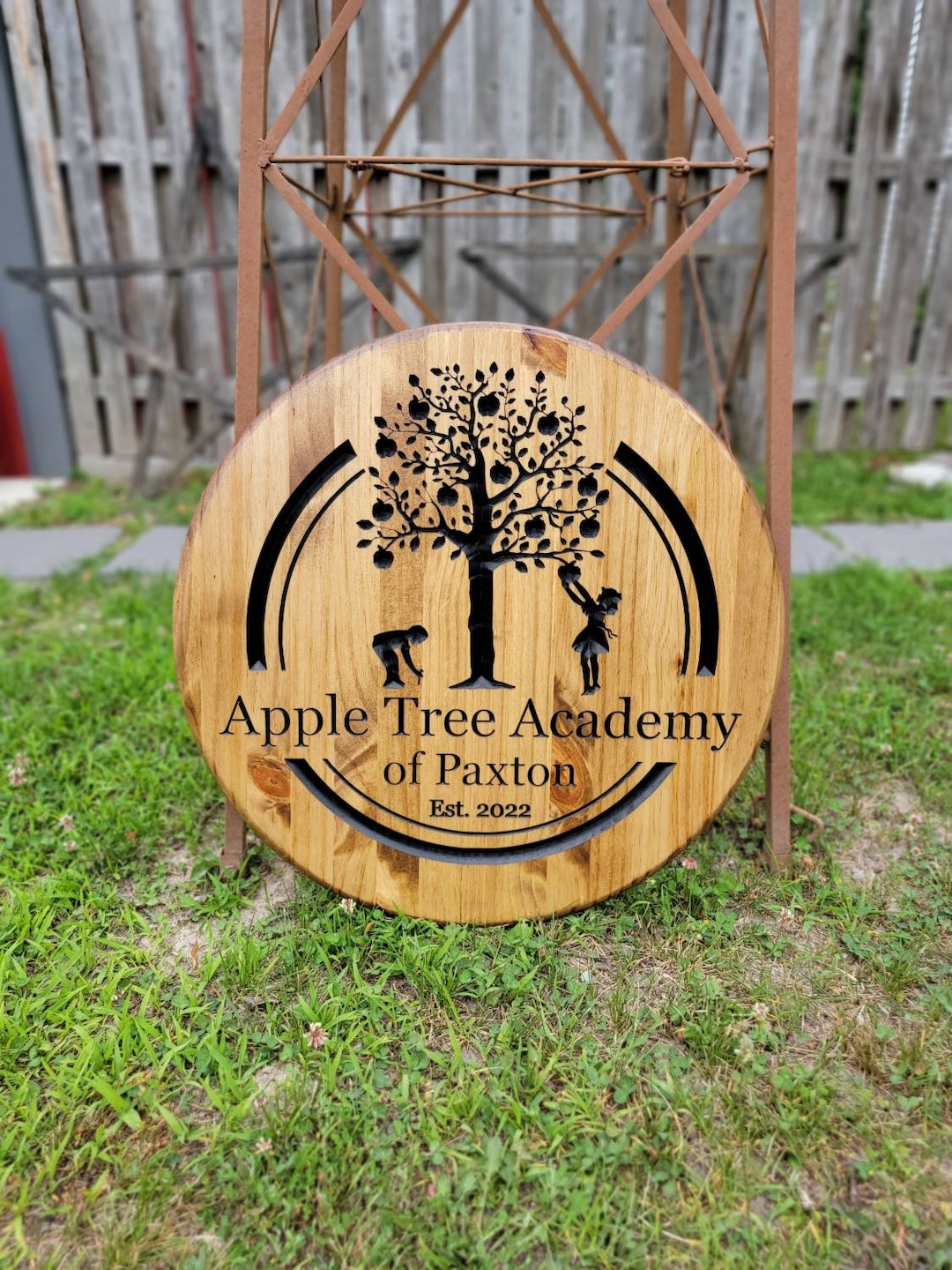 Wood Signs, Round Wooden Sign, Personalized Sign, Family Name Sign ...