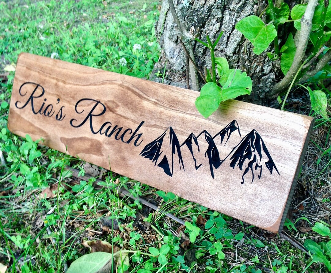 Personalized Ranch Name Sign, Engraved Wood Sign, Rustic Decor, Wedding ...