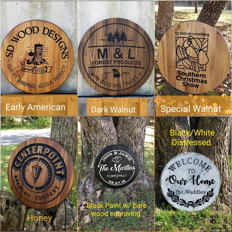 Wood Signs Round Wooden Sign Personalized Sign Family Name - Etsy