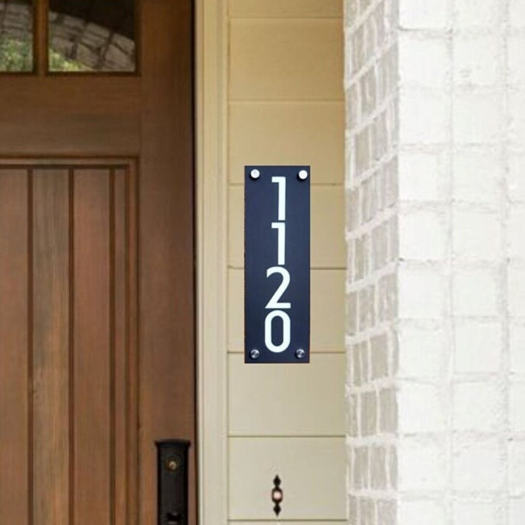 Outdoor Address Sign, Modern House Number Sign, House Number Plaque ...