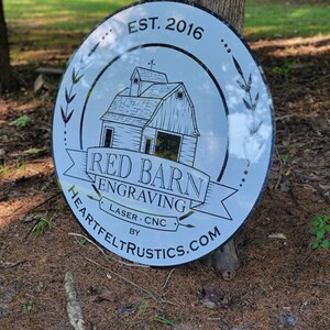 Round Metal Sign, Business Sign, Custom Logo Sign, Personalized Sign ...