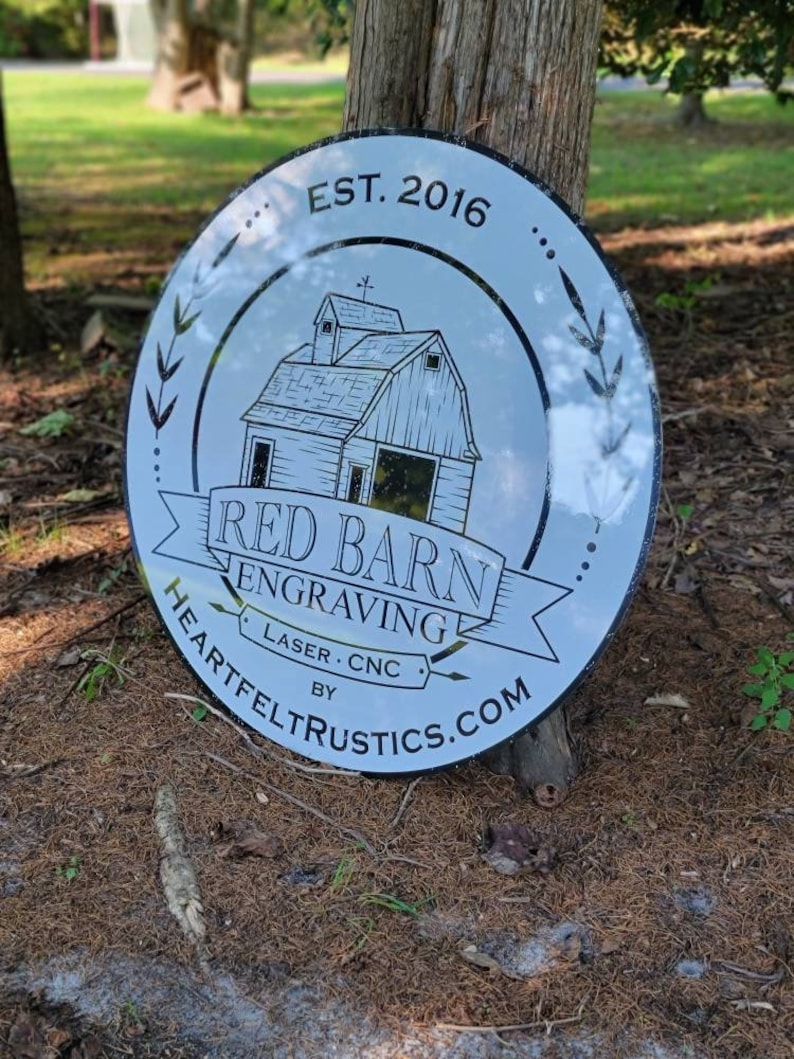 Round Metal Sign Business Sign Custom Logo Sign - Etsy