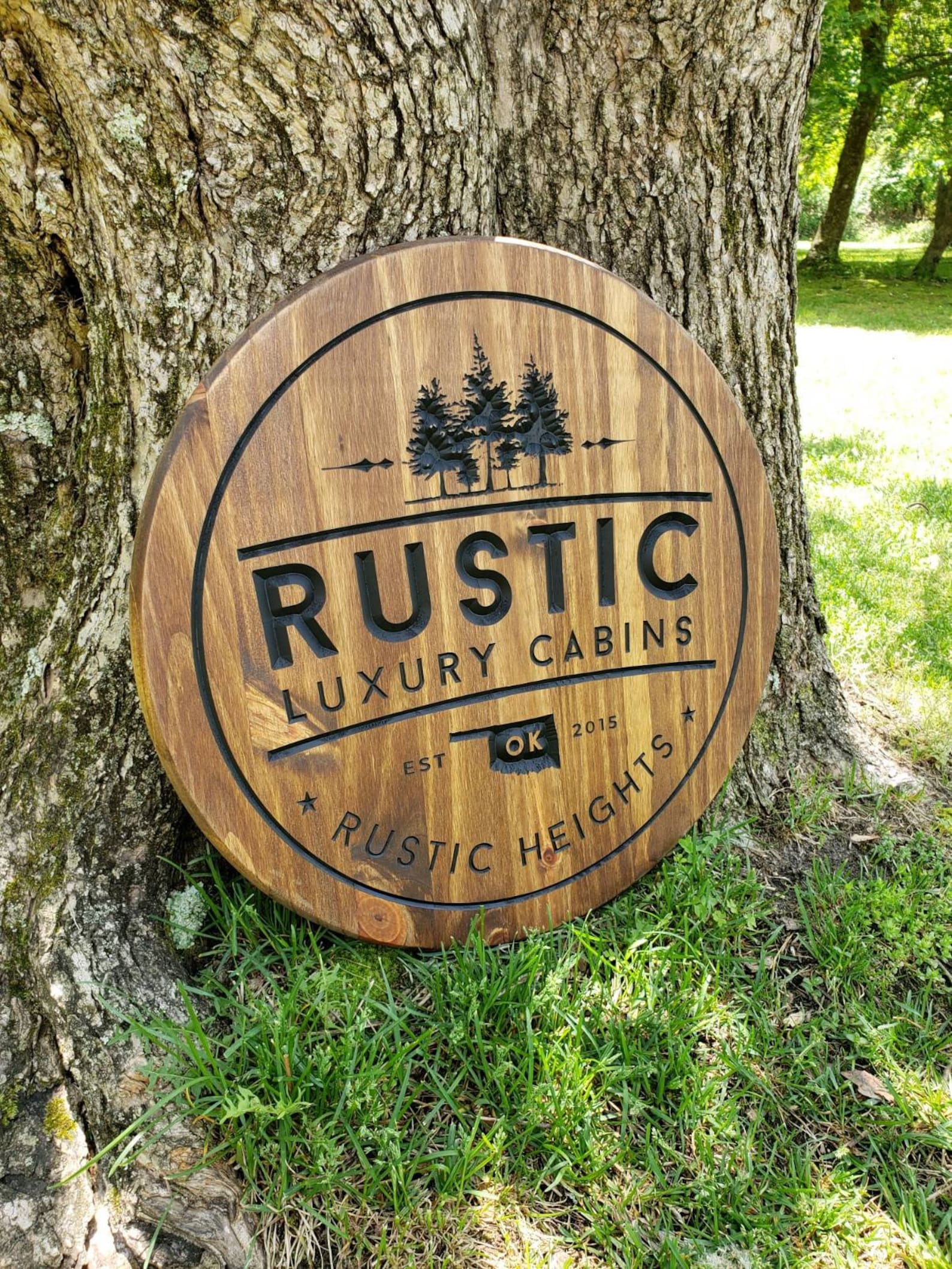 Wood Signs, Round Wooden Sign, Personalized Sign, Family Name Sign ...