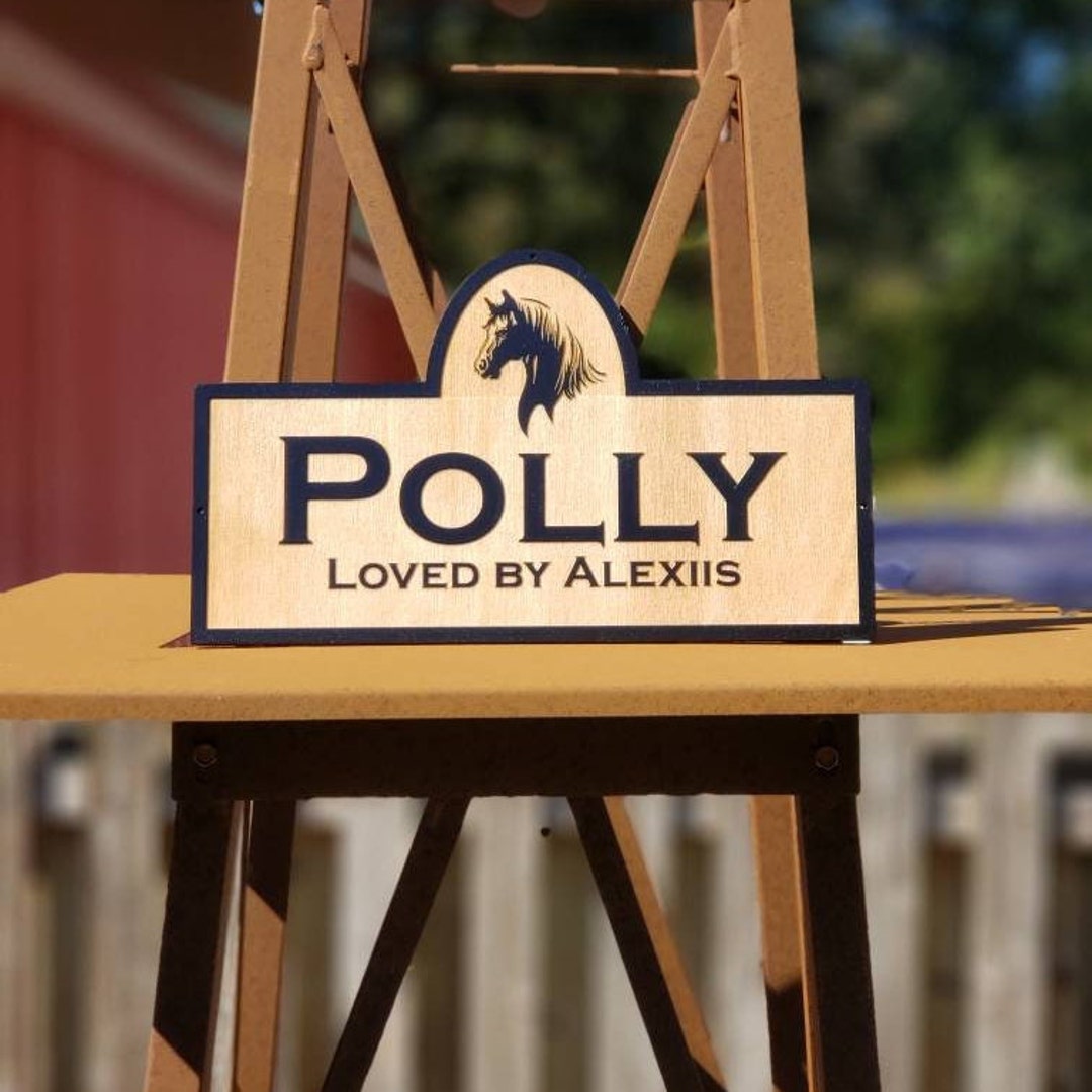 Laser Engraved Horse Stable Signs, Horse Signs, Personalized Farm Signs ...