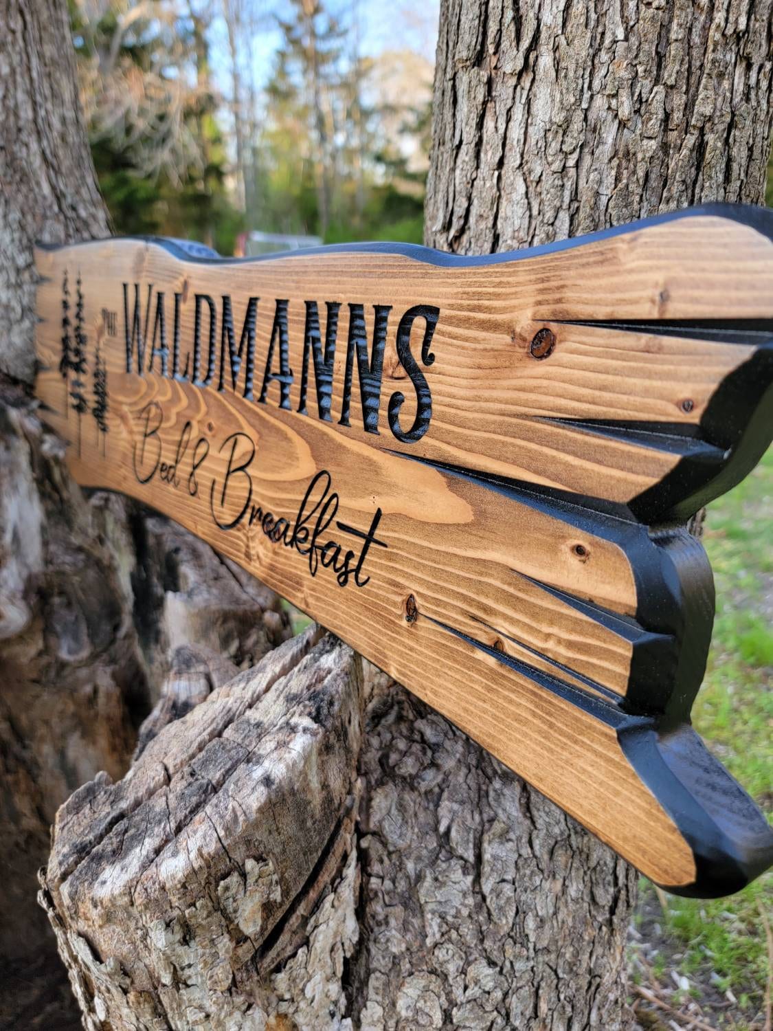 Lodge Sign, Live Edge Sign, Custom Cabin Signs, Campground Signs ...