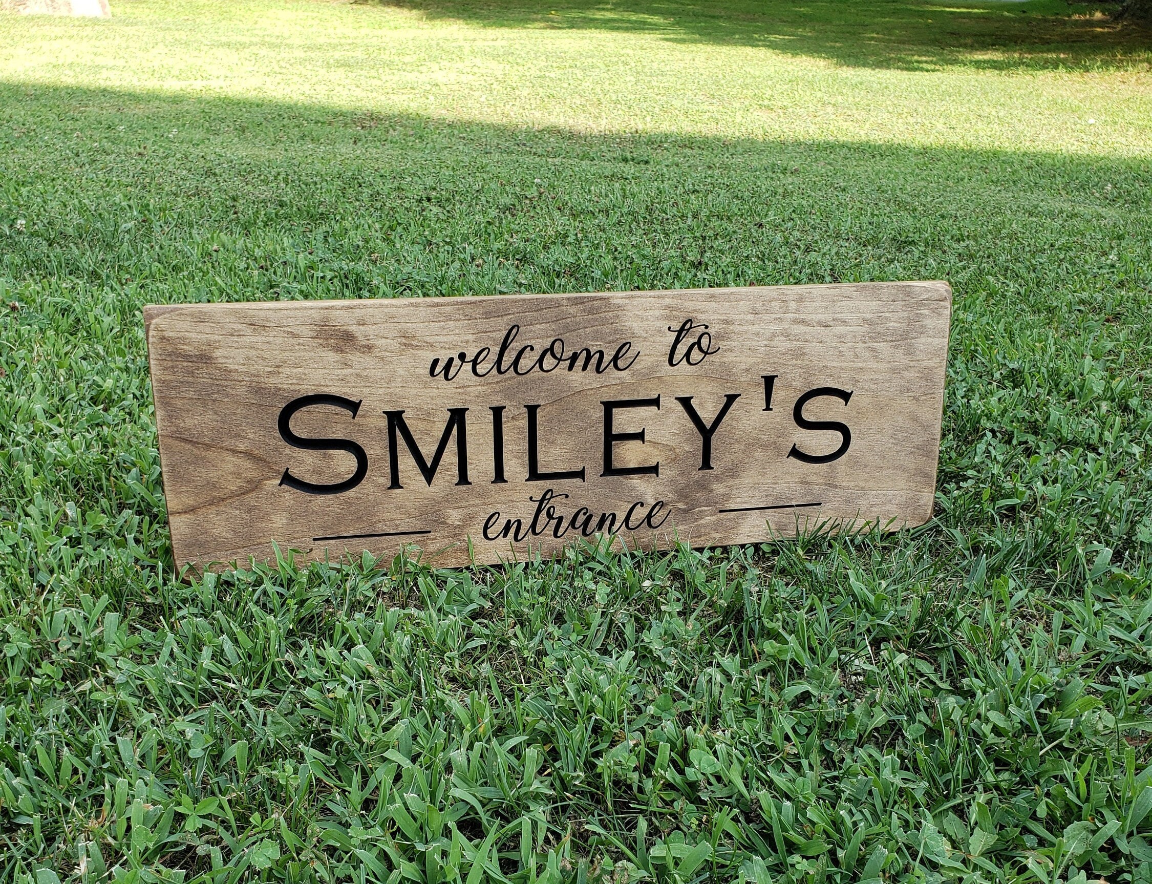 Personalized Family Name Sign Engraved Wood Sign Rustic | Etsy