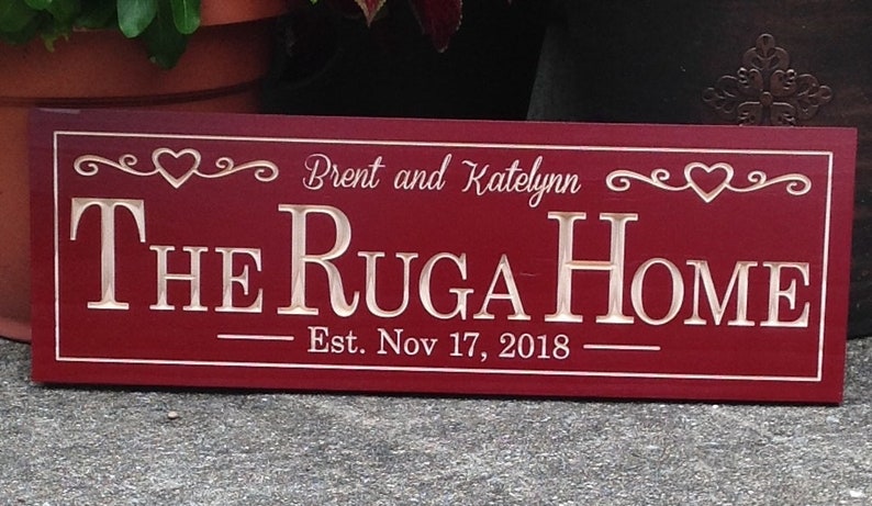 Custom Engraved Family Name Sign Personalized Engraved Sign - Etsy
