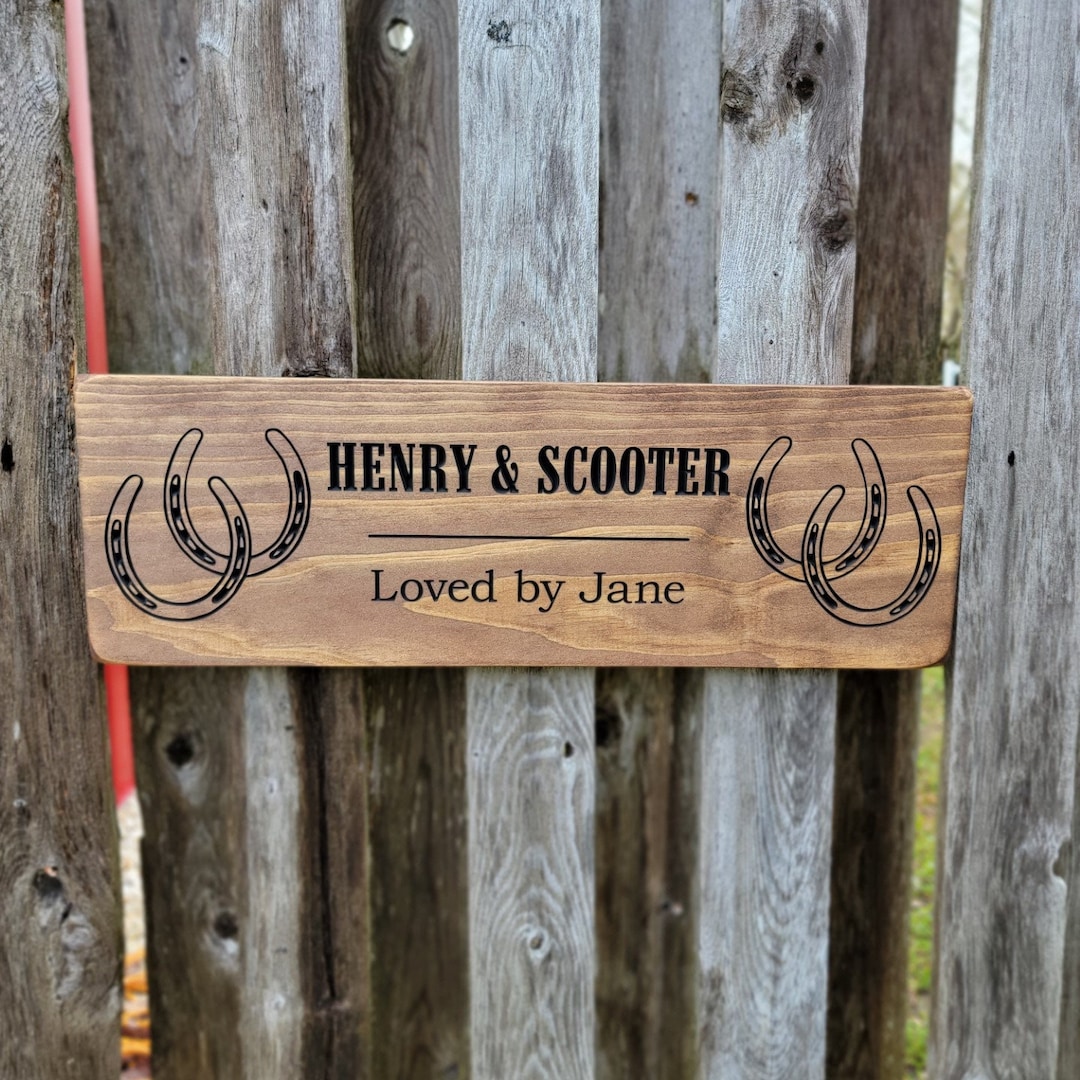 Horse Ranch Sign, Horse Farm Sign, Personalized Horse Sign, Stable ...