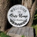 Wood Signs, Round Wooden Sign, Personalized Sign, Family Name Sign ...