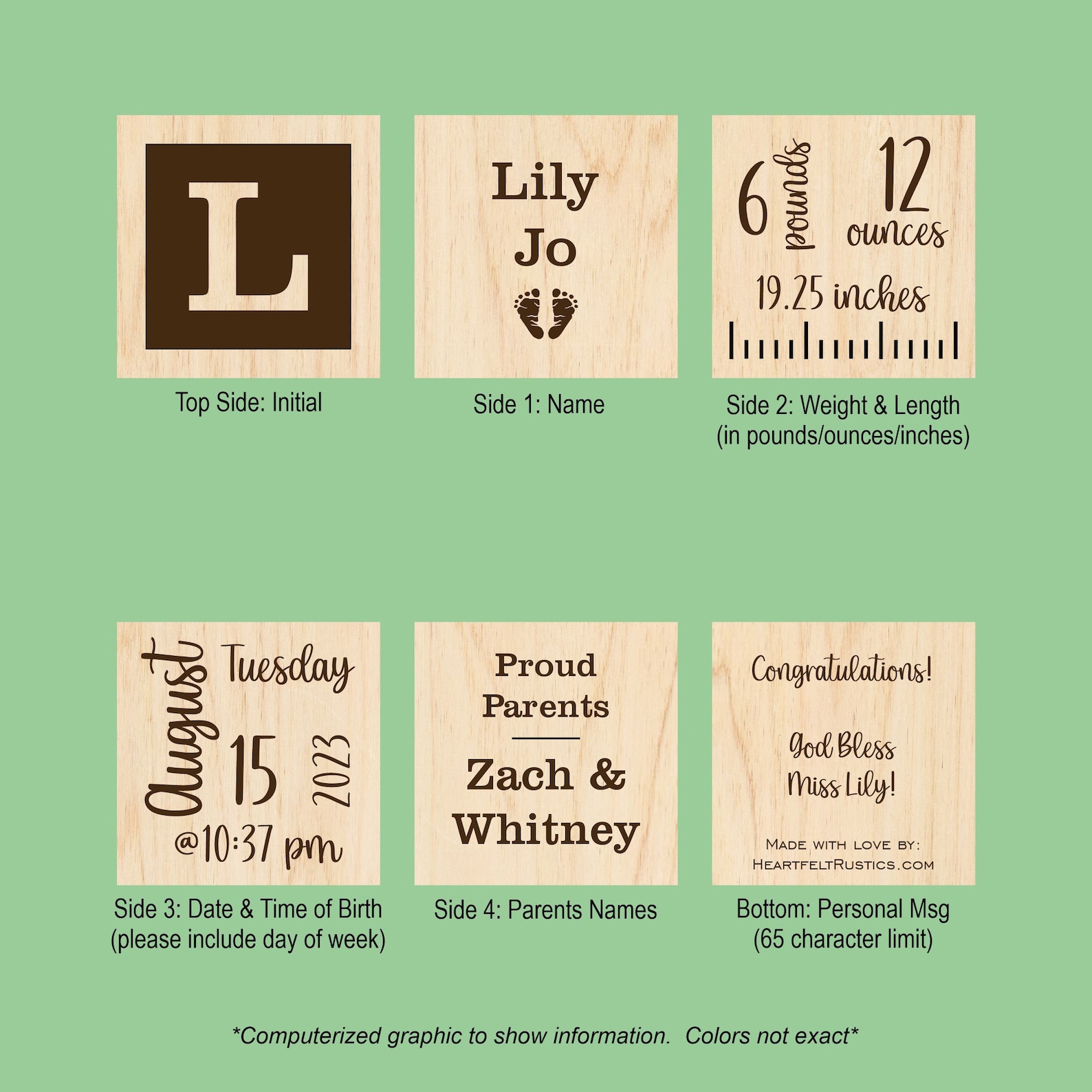 Personalized Baby Block, Baby Stat Block, New Baby Gift, Birth Block ...