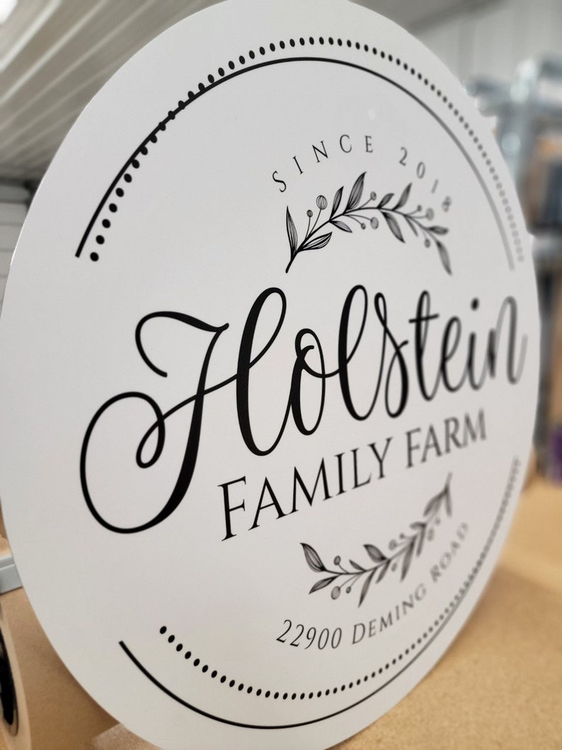 Round Metal Sign Business Sign Custom Logo Sign - Etsy